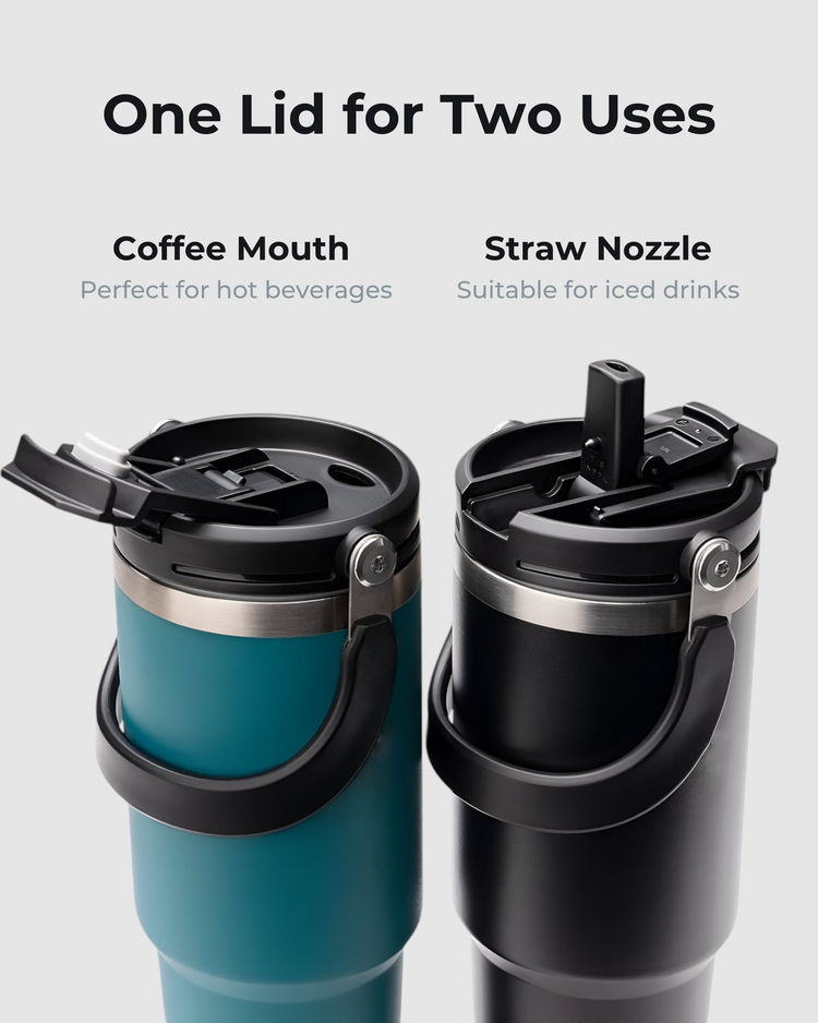 Personalized Eclat 2.0 — 2-way sip, 900ml Tote Tumbler – Strawvarie